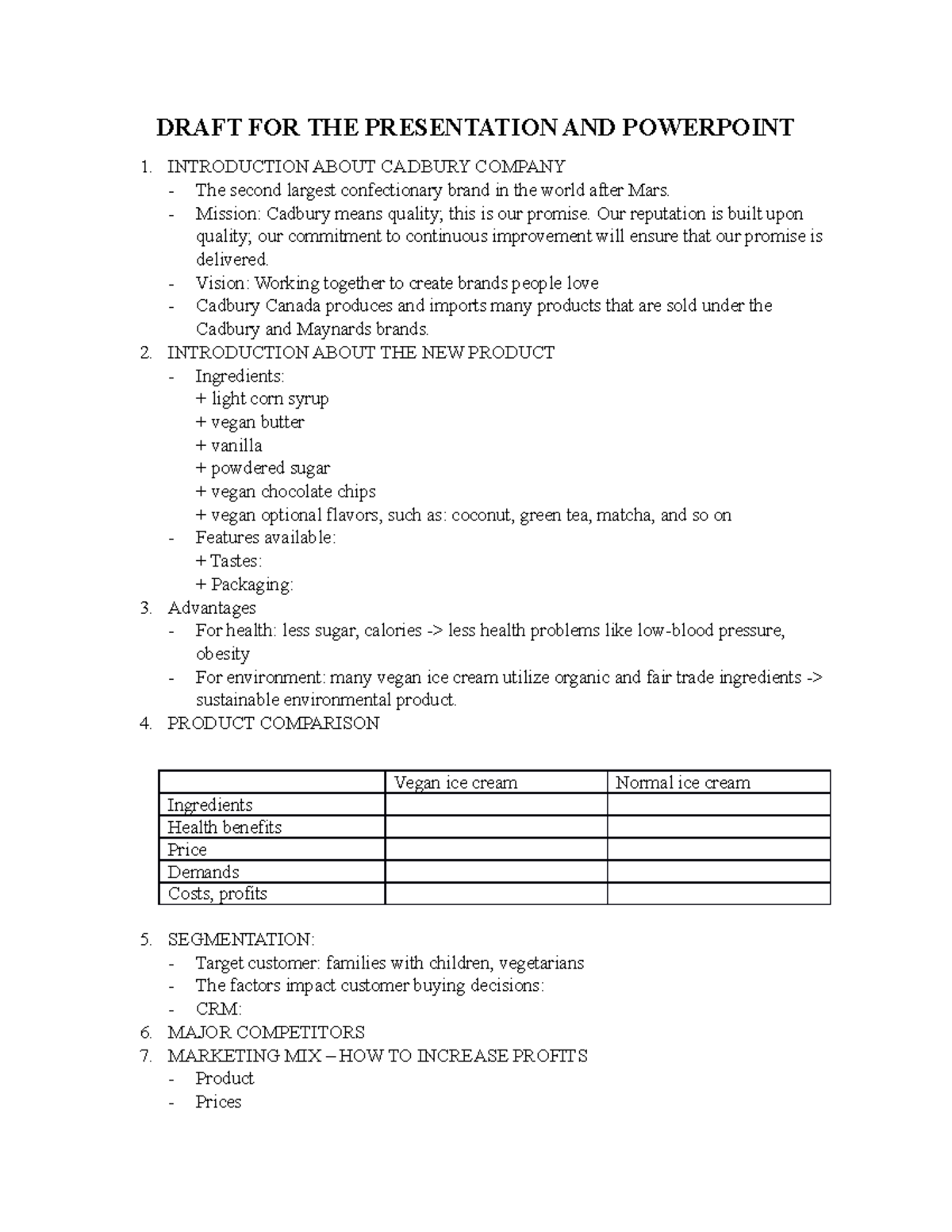 Presentation AND Powerpoint - DRAFT FOR THE PRESENTATION AND POWERPOINT ...