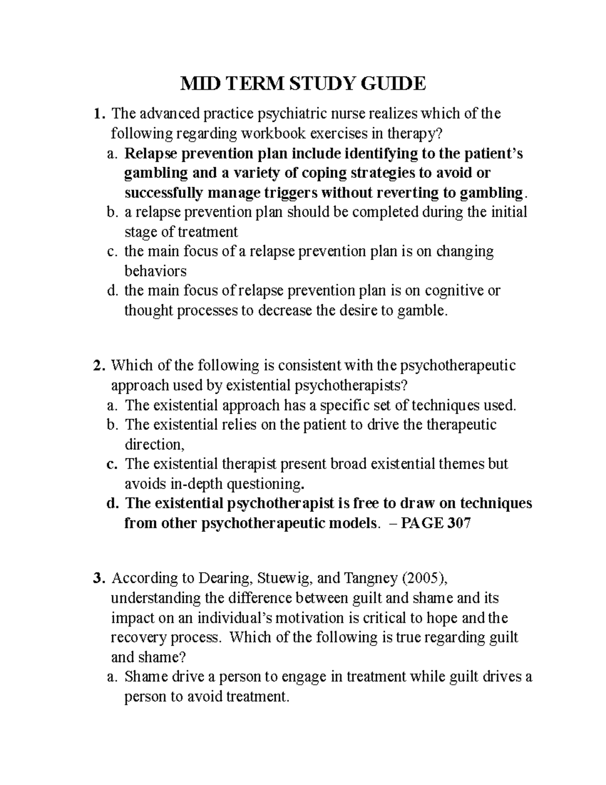 MID TERM Study Guide - MID TERM STUDY GUIDE The advanced practice ...