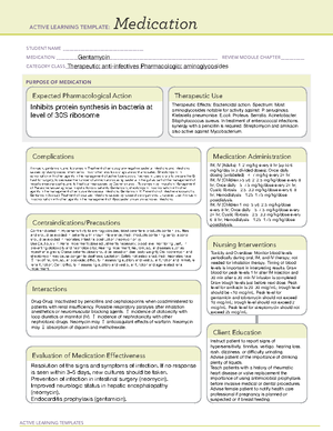 Methergine - Medication templates - RCP 110 - STUDENT ...