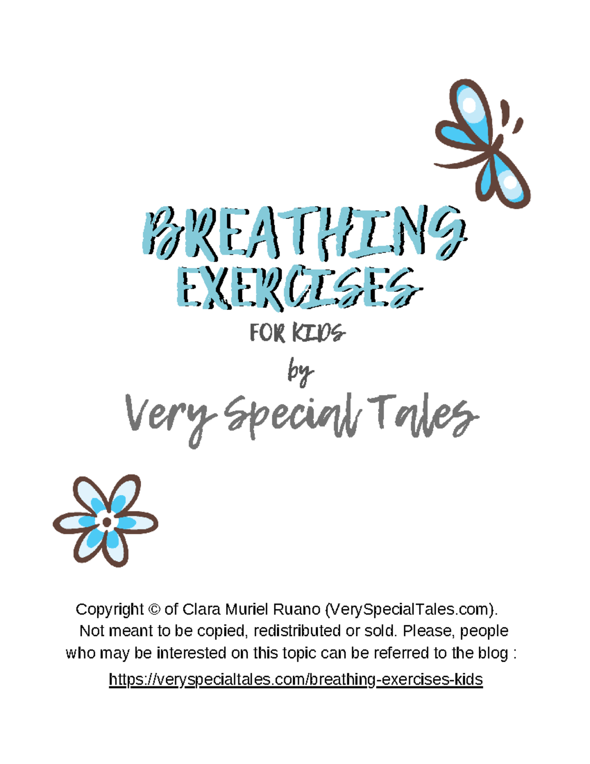 Breathing Exercises Worksheets FOR KIDS by Very Special Tales-3 ...