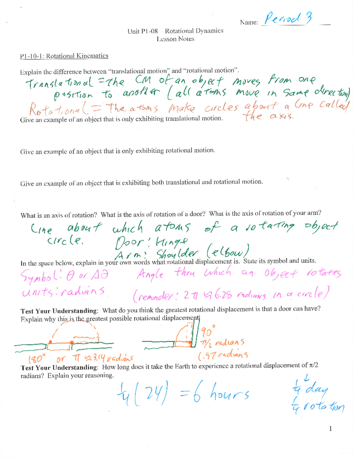 Lesson Notes Answers - Unit P1-08 - PHYS-196 - Studocu