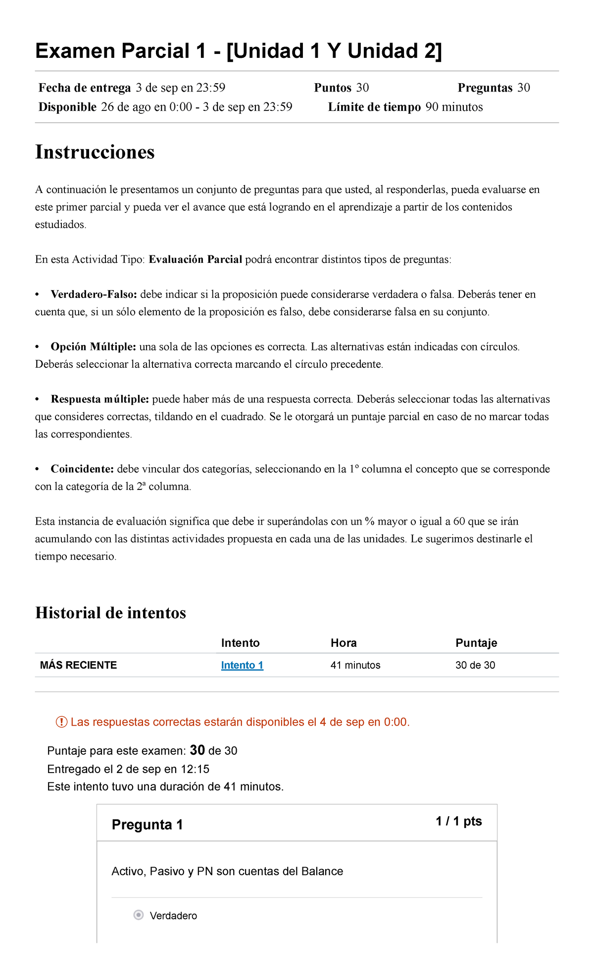 Examen Parcial 1 - [Unidad 1 Y Unidad 2] C Ontabilidad General - Examen Parcial 1 - [Unidad 1 Y ...