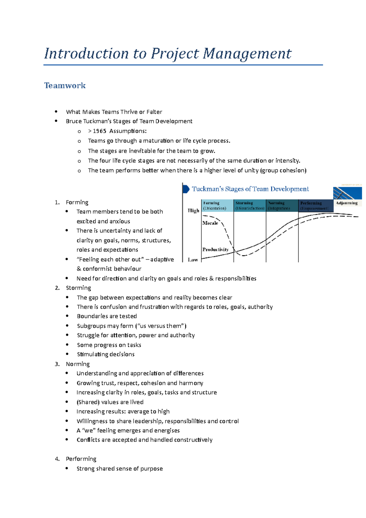 Summary Introduction to Project Management - Introduction to Project ...