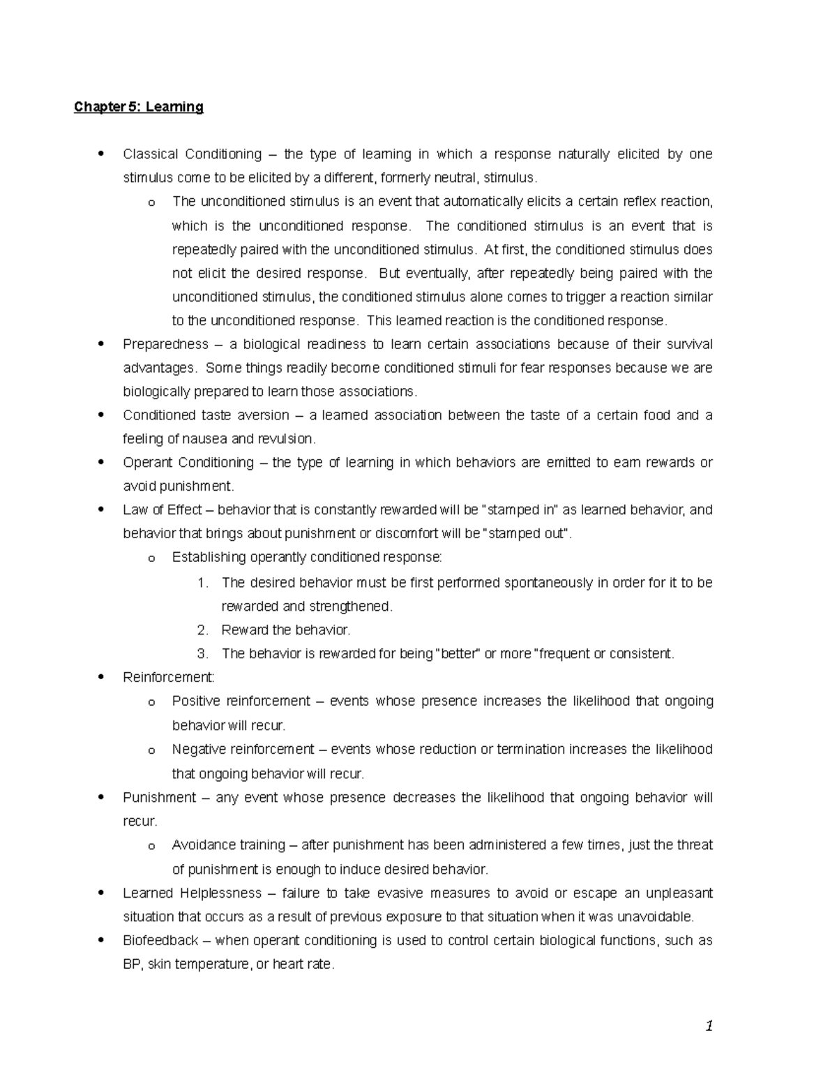 Ch5 - Summary General Psychology - Chapter 5: Learning Classical ...