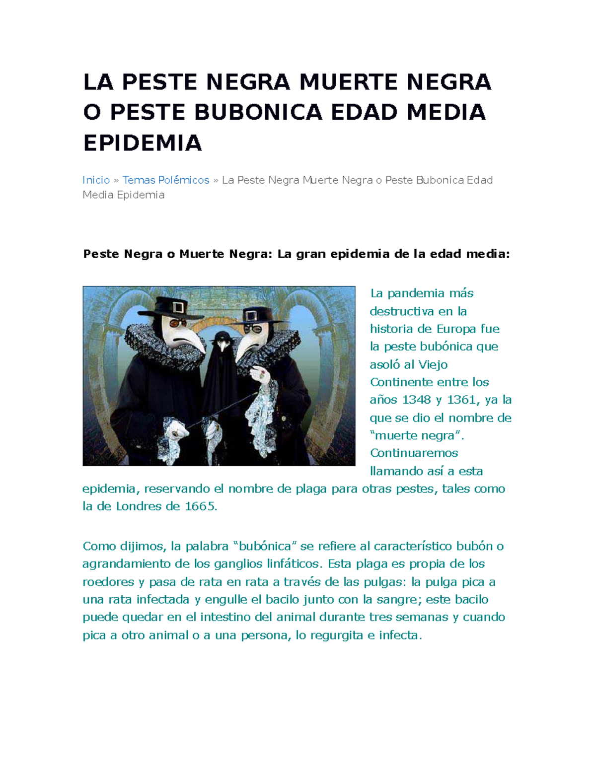 Inbound 3372423868984657178 - LA PESTE NEGRA MUERTE NEGRA O PESTE ...