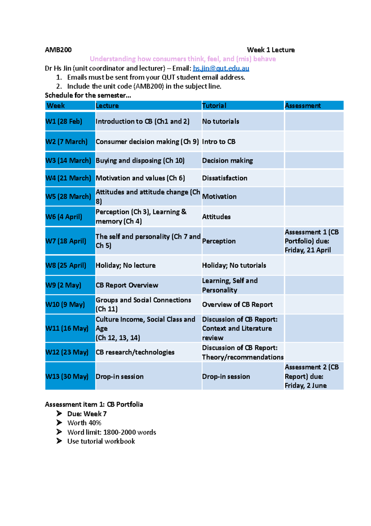 AMB200 Week 1 Lecture - notes - AMB200 Week 1 Lecture Understanding how ...
