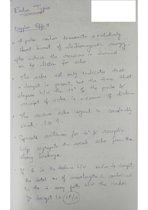 Radar notes - 1 - Introduction to Radar Systems - Studocu