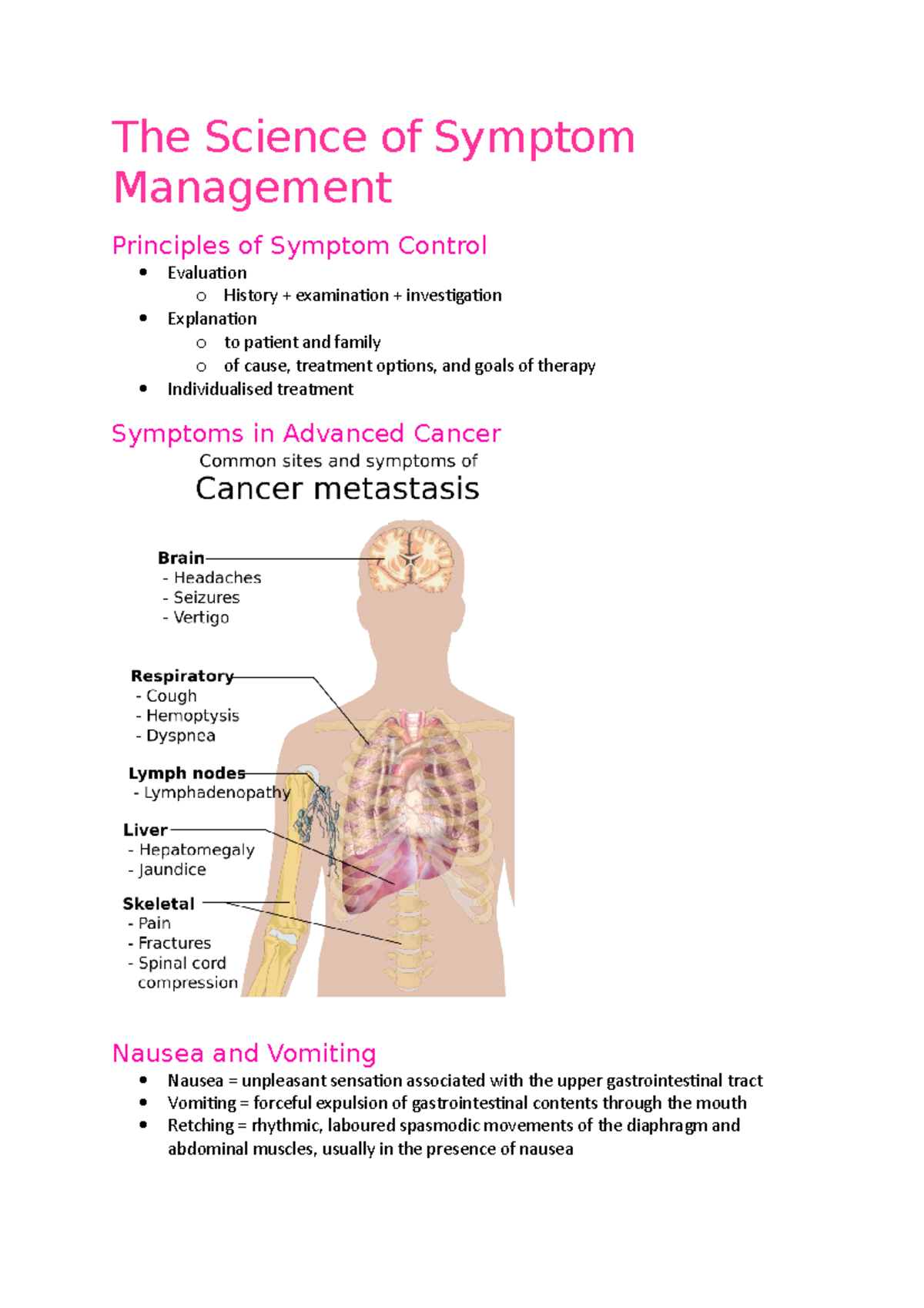 The Science of Symptom Management - The Science of Symptom Management ...