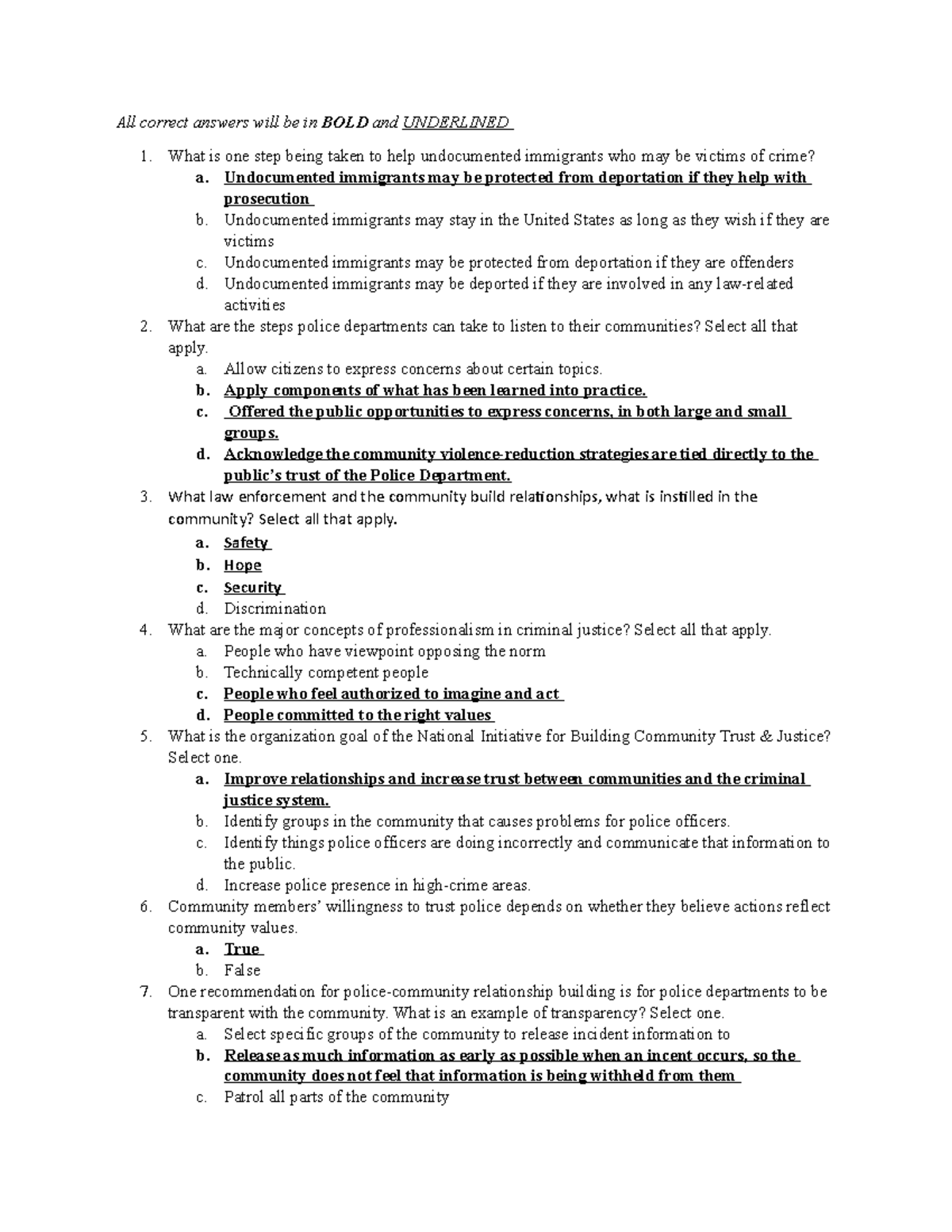 5-0 Check Your Knowledge- Module Five Michelle Garica - All correct ...