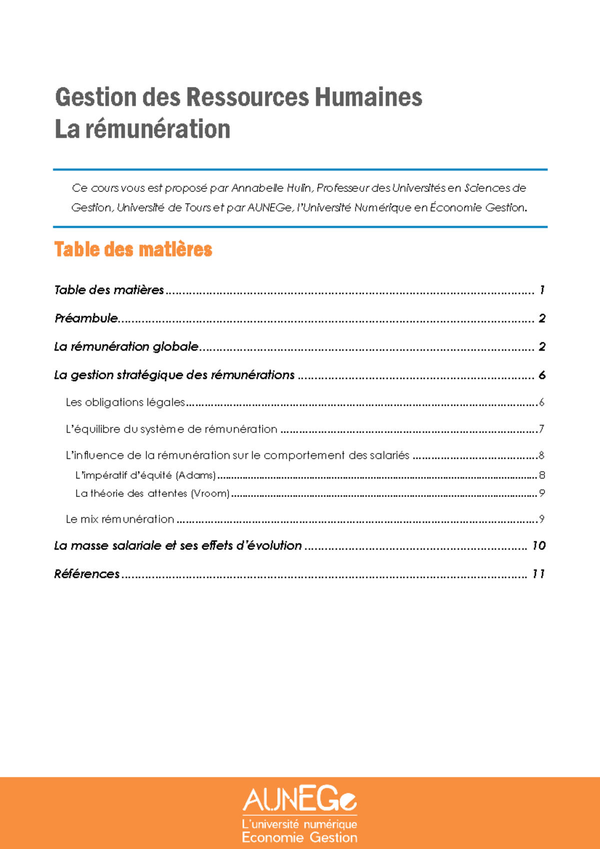 Gestion des resousrces humaine la remuniration - Gestion des Ressources ...