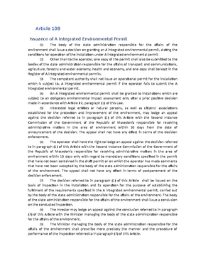 Environmental law m26 - Article 139 Exceptions (1) Notwithstanding ...