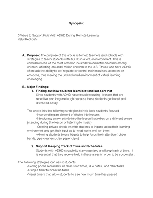 D233 Task 1 Specialized Reading, Writing, and Mathematics Instruction ...