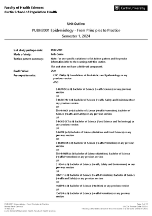 Practice Exam Questions ONLY - Introduction to Epidemiology Practice ...
