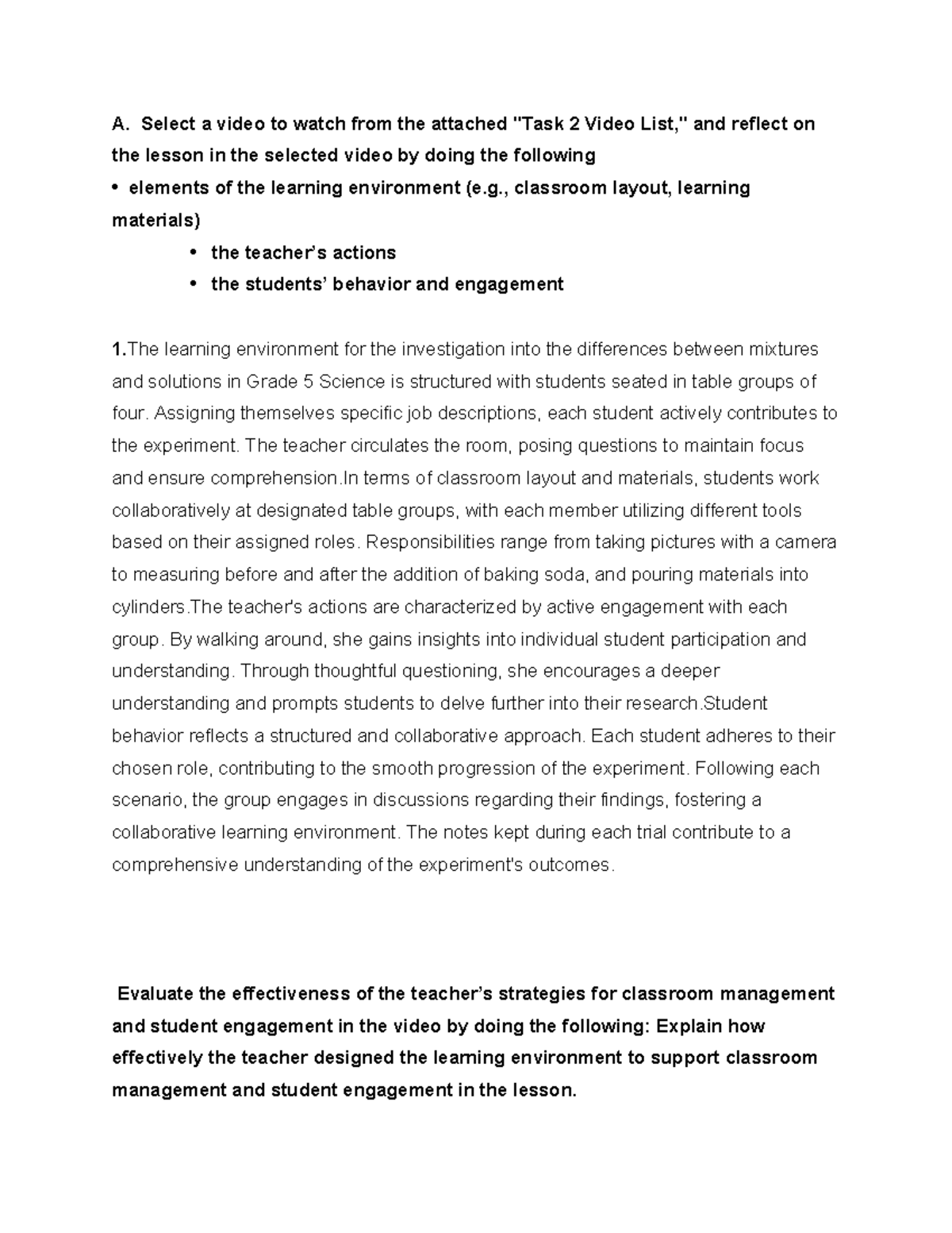 Strategies FOR Active Engagement - A. Select a video to watch from the ...