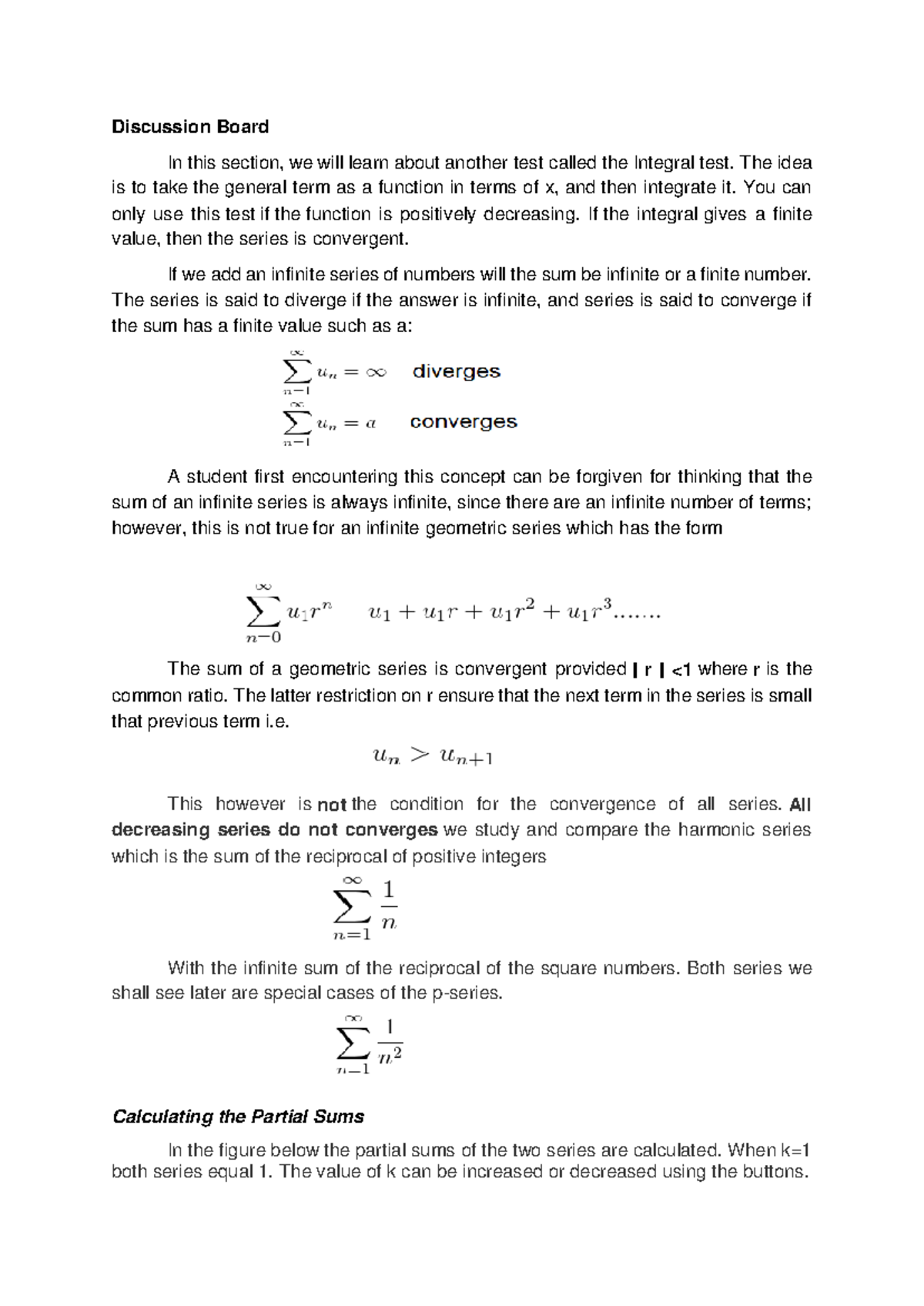Calculus 3- introduction - Discussion Board In this section, we will ...
