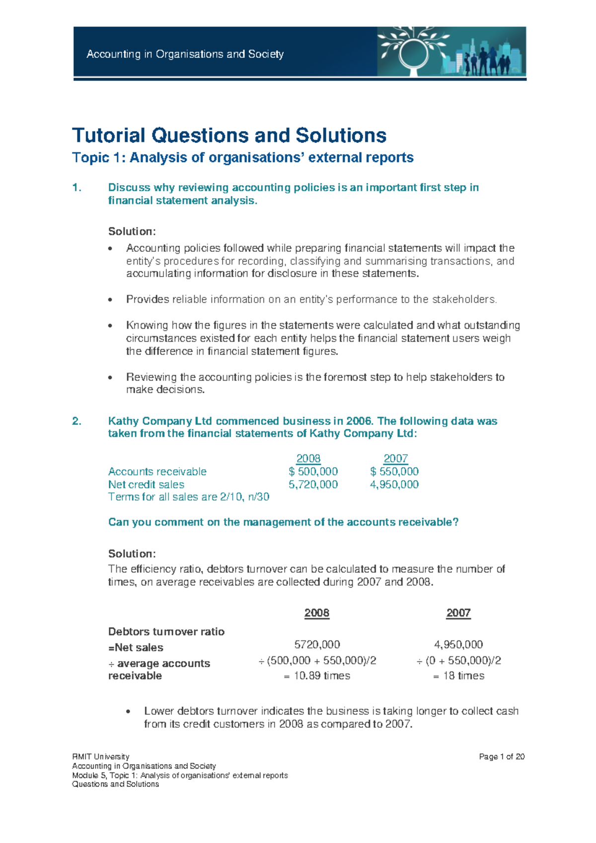 Module 5-Tutorial questions and solutions DOT Points - RMIT University ...