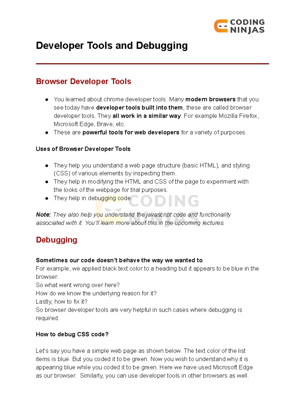 3. Developer Tools and Debugging-2451 - Developer Tools and Debugging ...