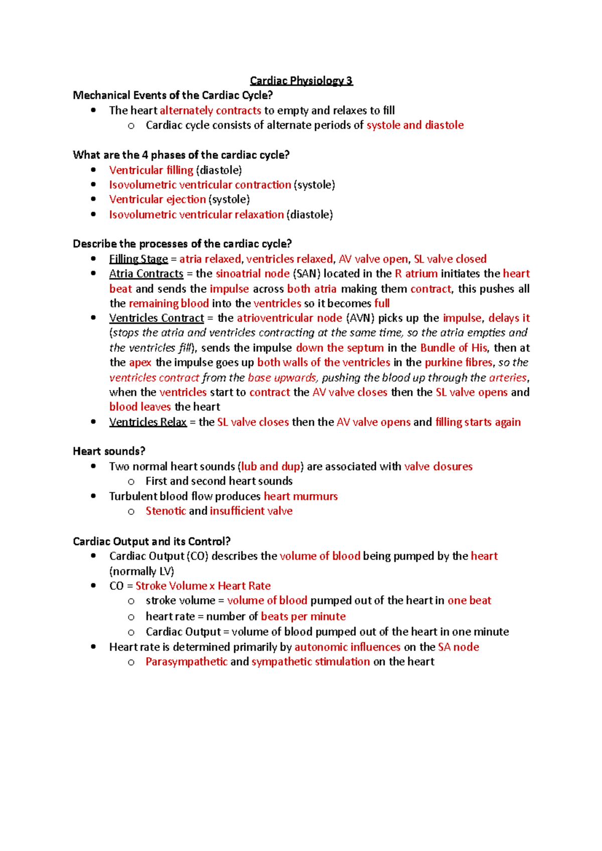 Cardiac Physiology 3 - Lecture Notes - SE0HAP - Aston - Studocu
