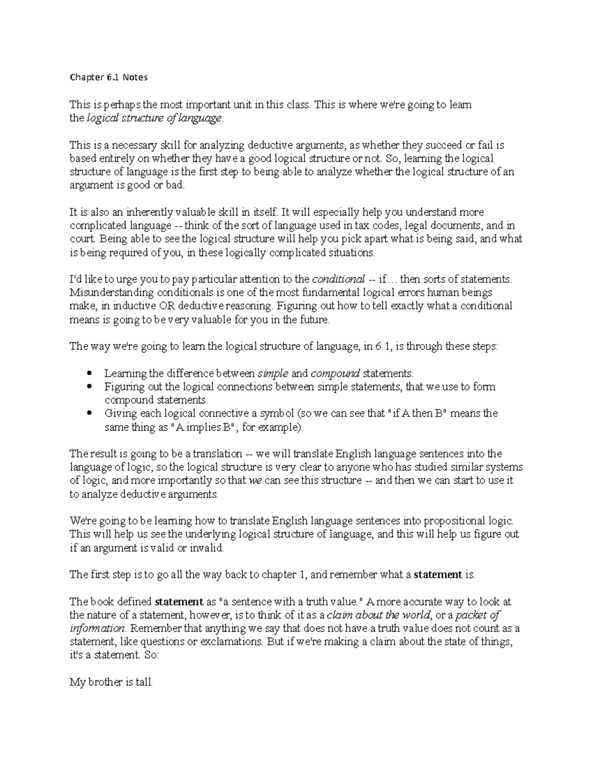 Chapter 6.1 Notes - Chapter 6 Notes This is perhaps the most important ...