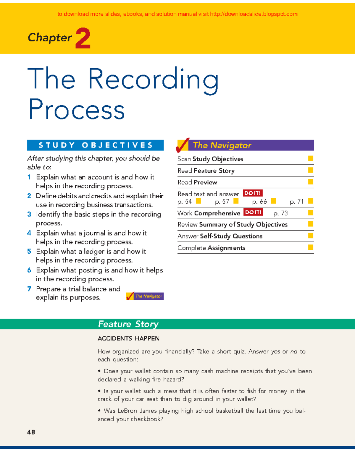 Chapter 2 - 48 Chapter 2 The Recording Process After studying this chapter, you should be able ...