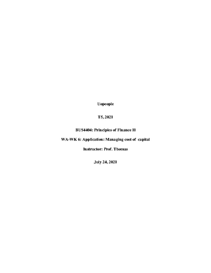 Discussion post Unit 1 BUS 4404 - Discussion post Unit 1 In your own ...