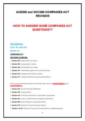 King IV tut 2 - Tutorial 2 - KING IV TUTORIAL 2 Question 1 Principle 1- The governing body ...