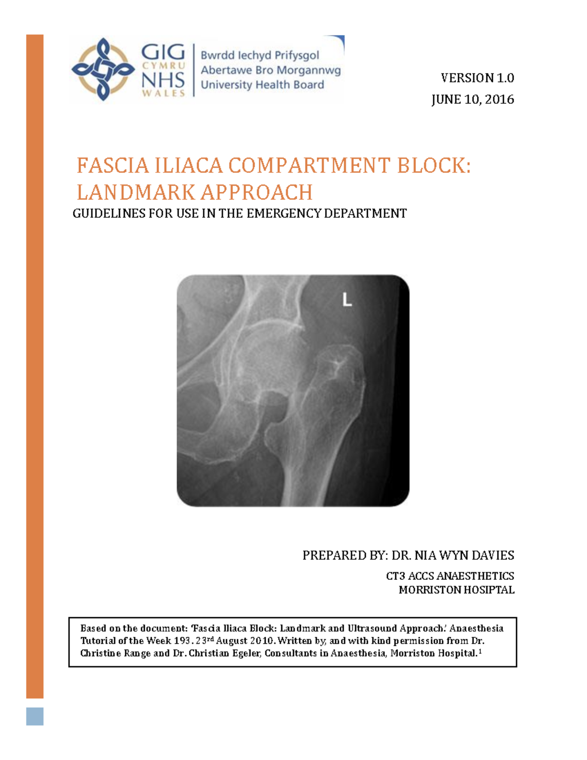 FIB guideline document for the ED - VERSION 1 JUNE 10, 2016 FASCIA ...