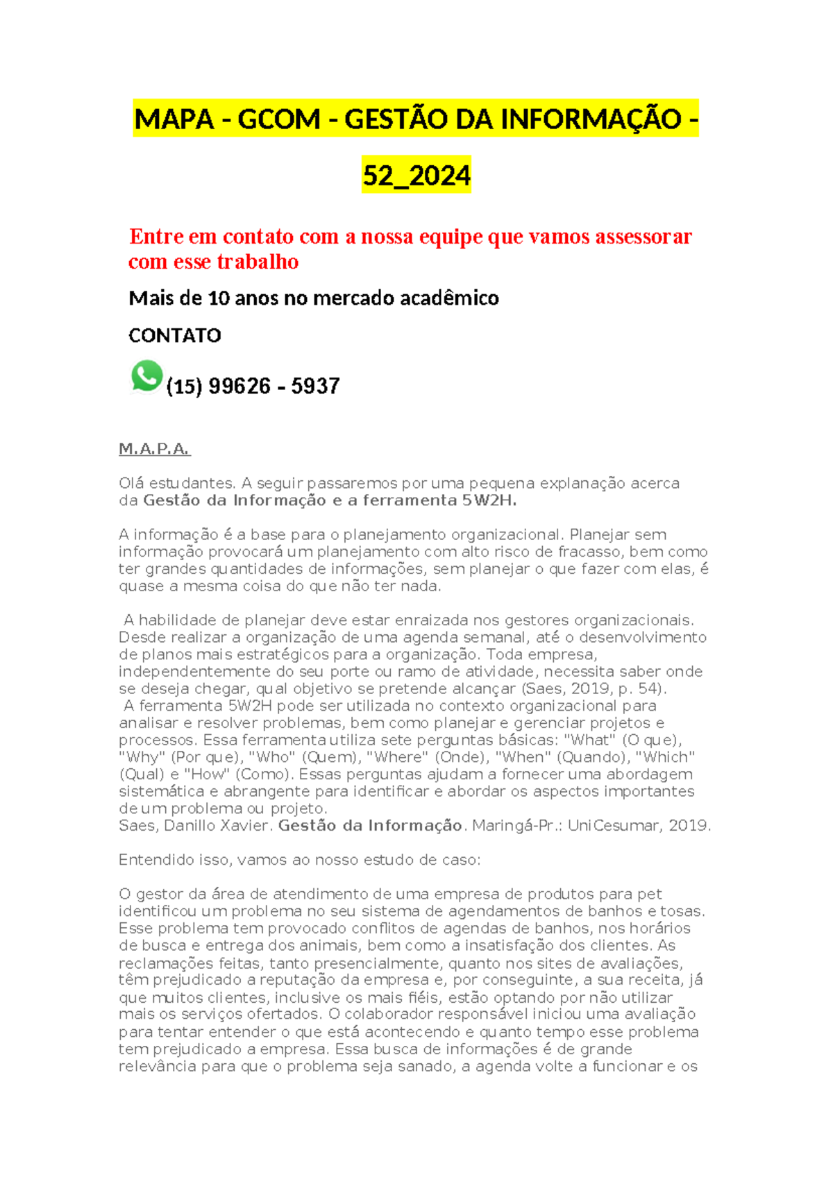 MAPA - GCOM - Gestão DA Informação - 52 2024 - MAPA - GCOM - GESTÃO DA ...