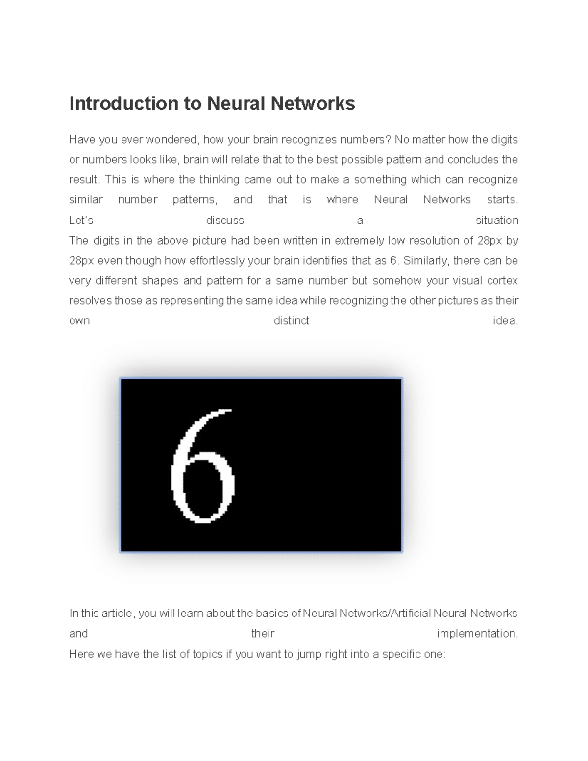 Introduction to Neural Networks - This is where the thinking came out to make a something which ...