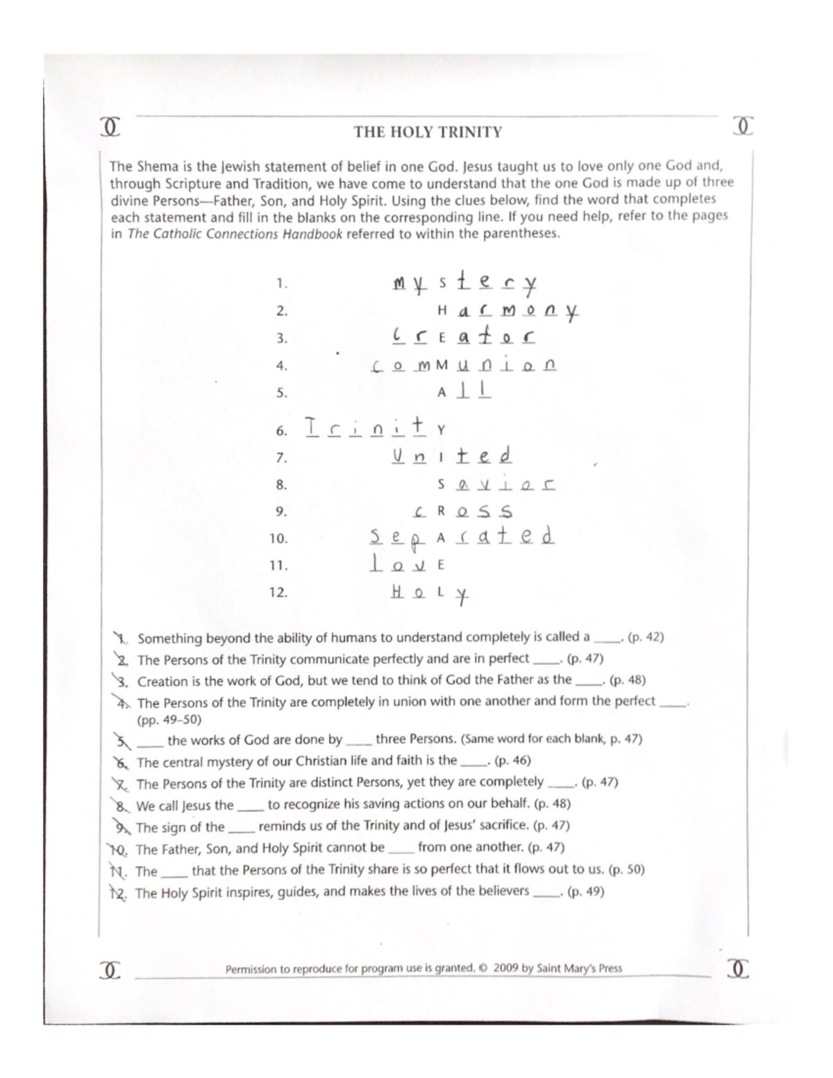 The Holy Trinity - Good - Studocu