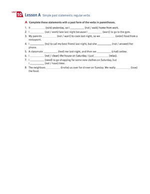 Verbs to the exam - verbos para examen oral con oraciones - INFINITIVE ...