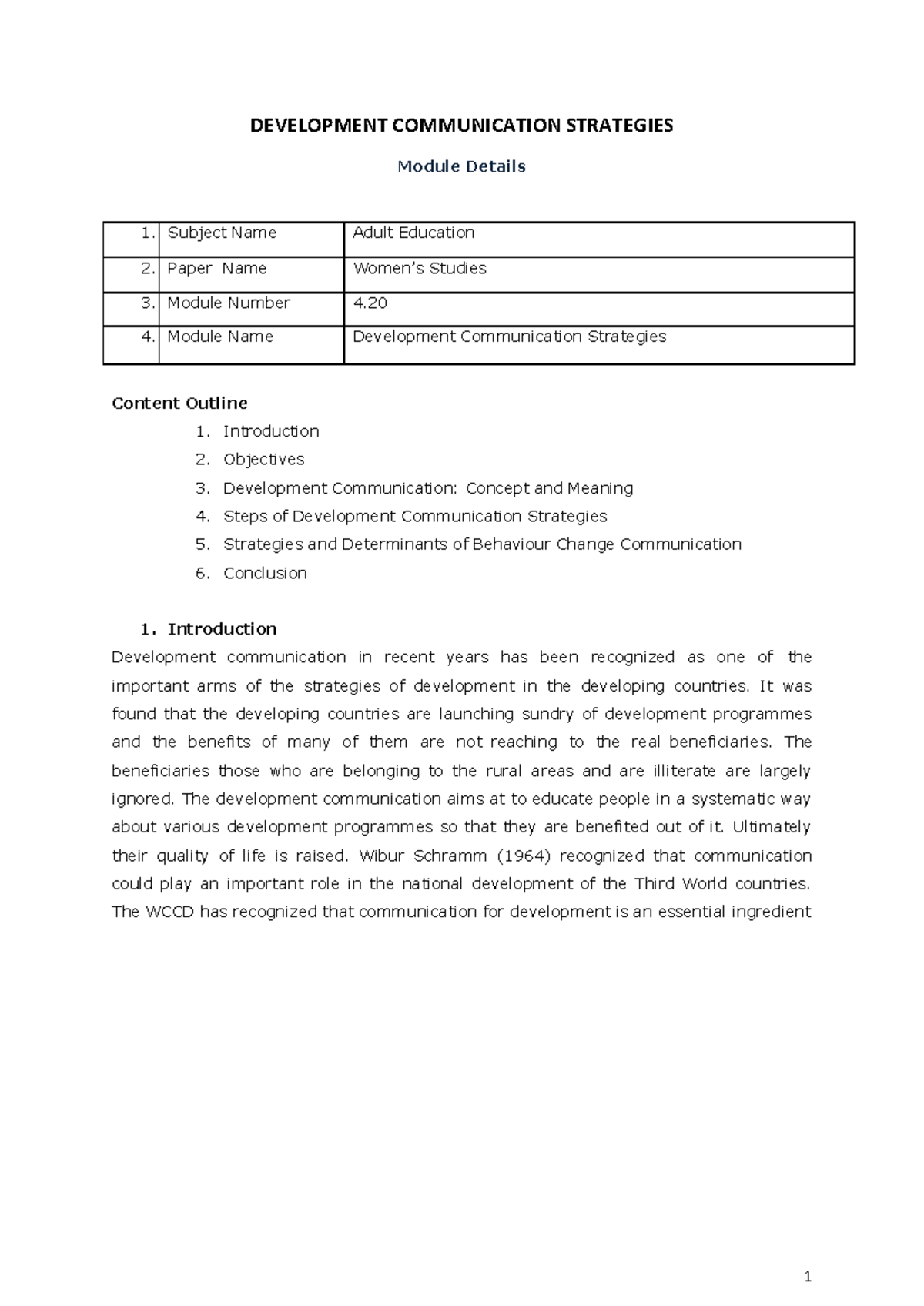 Development Communication Strategies - DEVELOPMENT COMMUNICATION ...