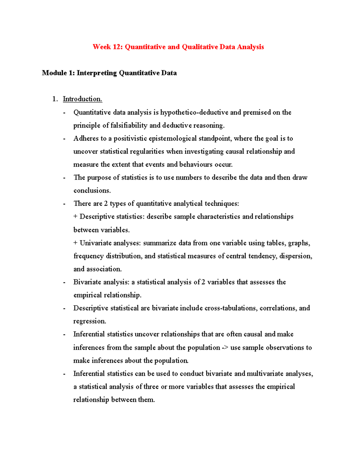 LS221-Week 12 Notes - Week 12: Quantitative and Qualitative Data ...