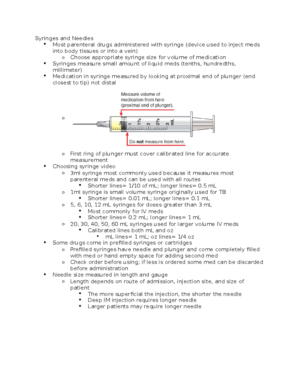 Dosage Calc Preparing Medications - Syringes and Needles Most ...