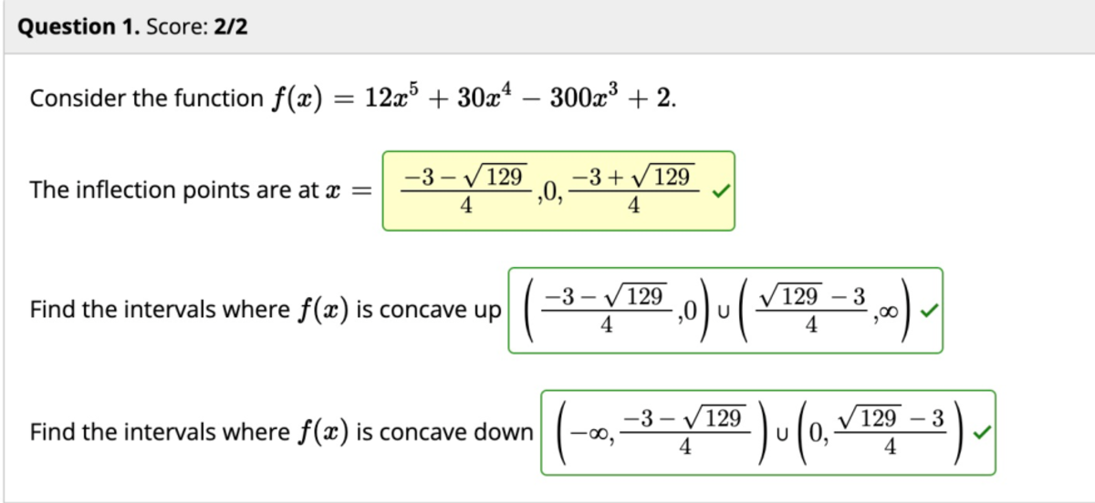 Quiz #10 Graphing and L'Hospital's Rule - Question 1. Score: Consider ...