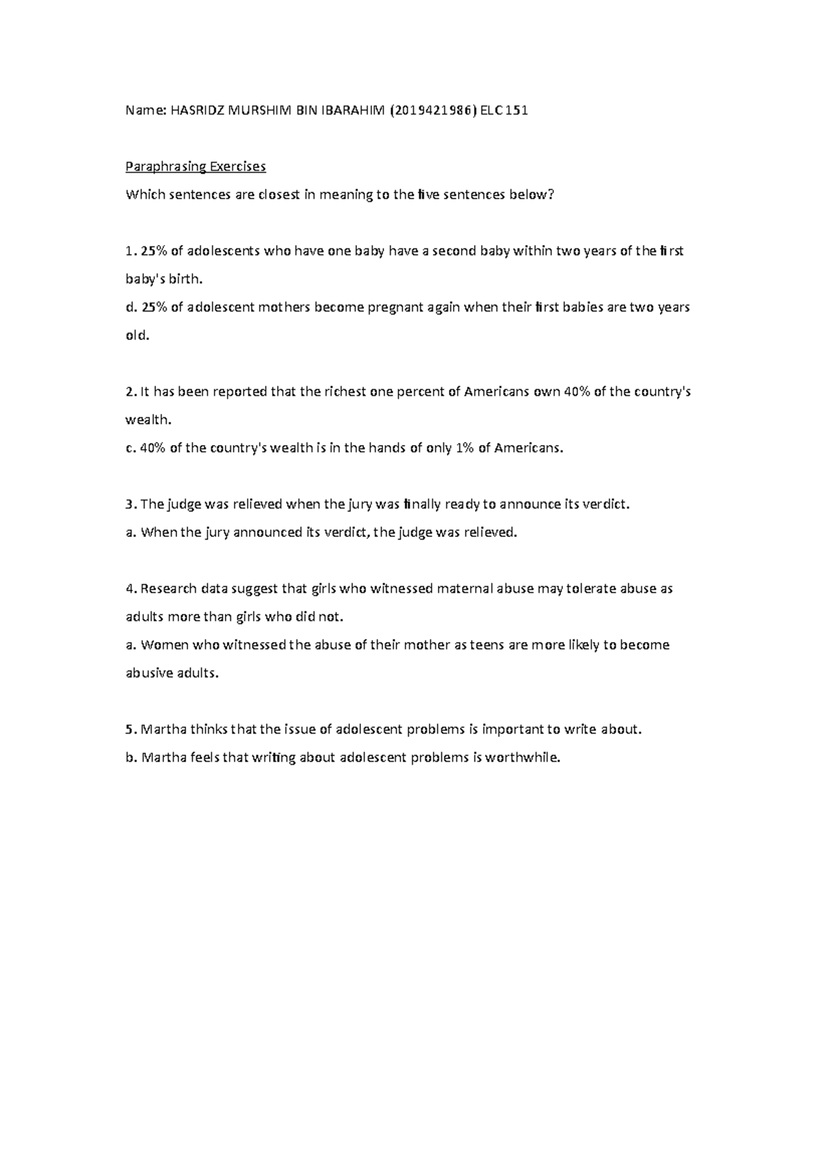 CTU101 Fundamental Of Islam - Name: HASRIDZ MURSHIM BIN IBARAHIM ...