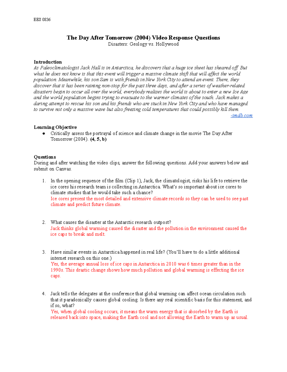 MQ The Day After Tomorrow - EES 0836 The Day After Tomorrow (2004 ...