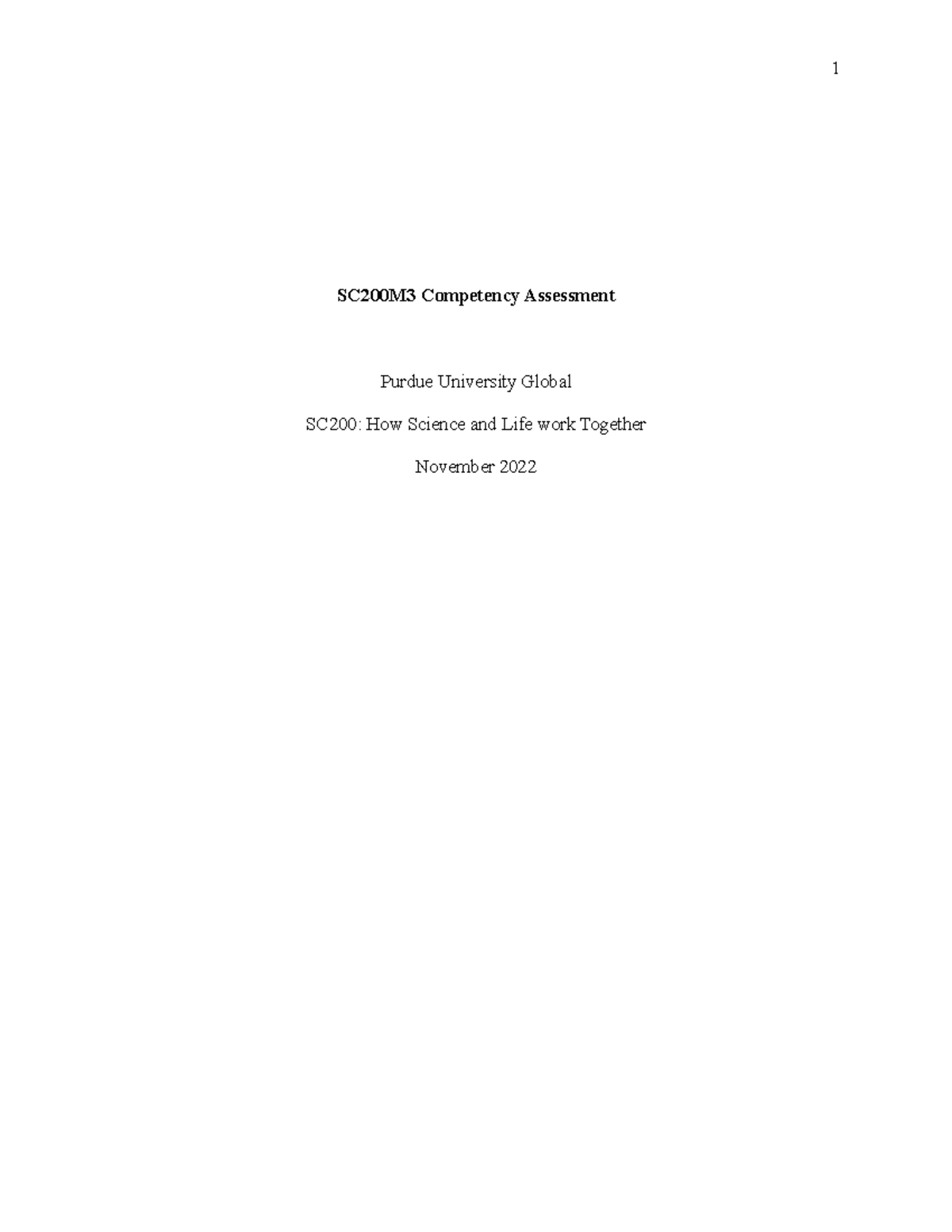 SC200 M3 - SC200M3 Competency Assessment Purdue University Global SC200 ...