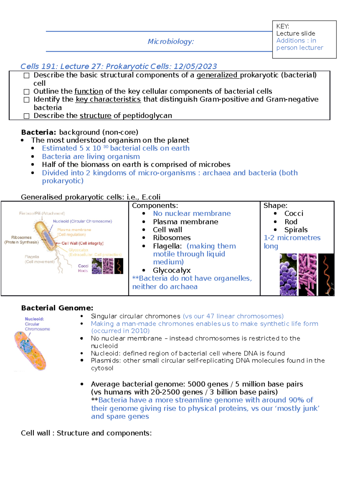 Cells Mod 4 Microbiology - Microbiology: Cells 191: Lecture 27 ...