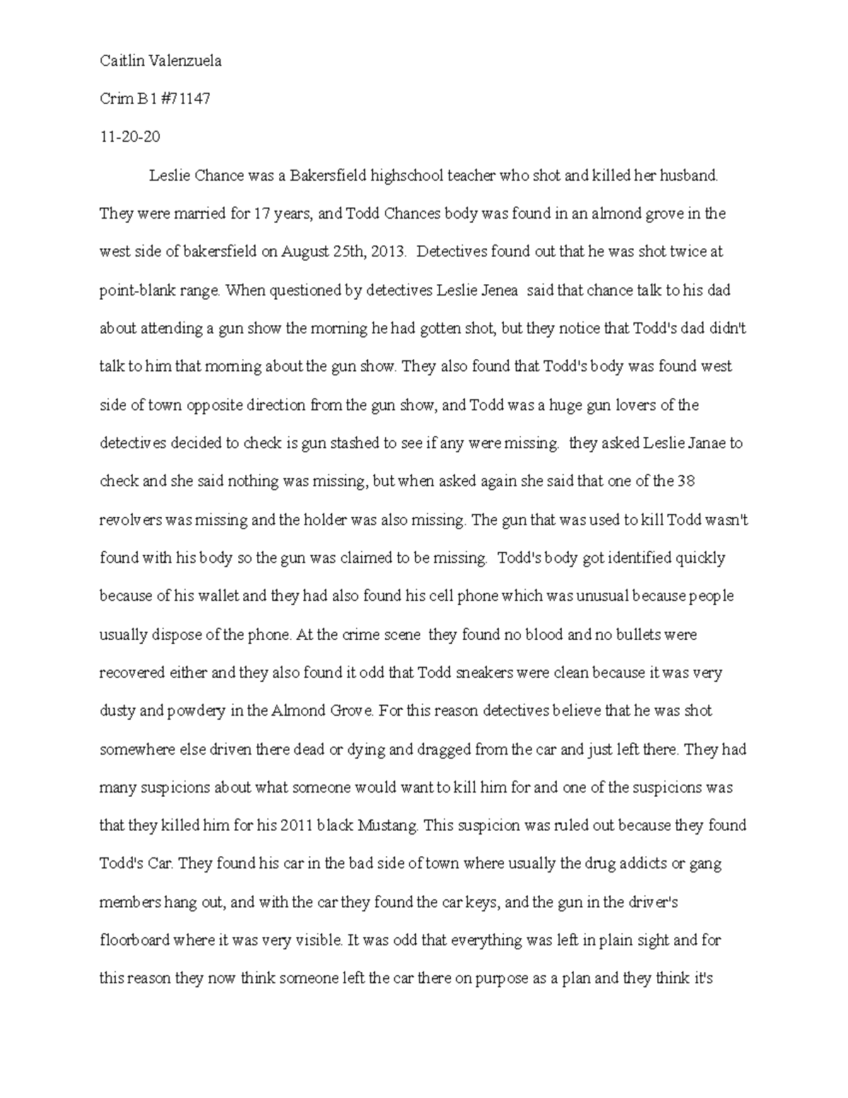 Datline - True crime events in which a teacher killed her husband. This ...