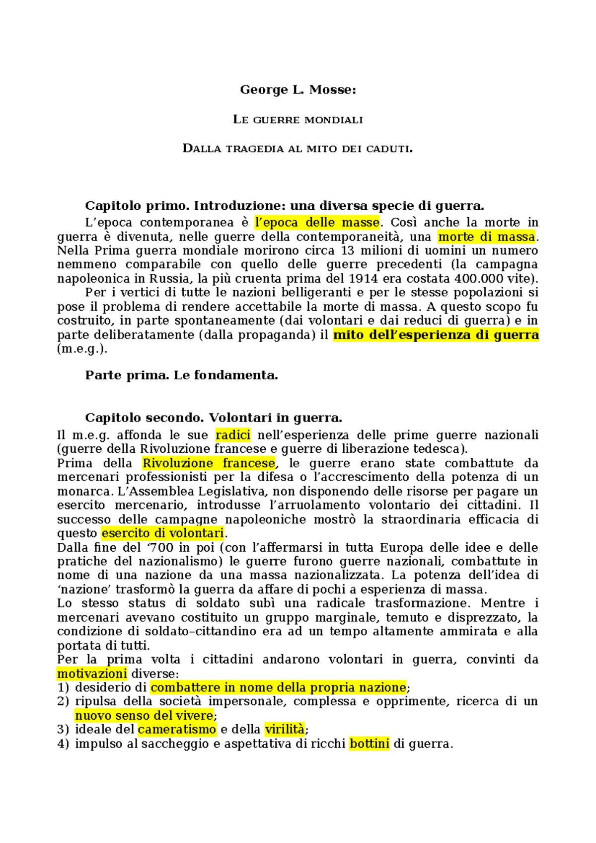 George Mosse - Le guerre mondiali, dalla tragedia al mito dei caduti ...