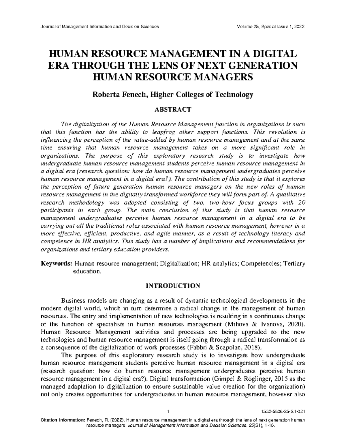 Human resource management in a digital era through the lens of next ...