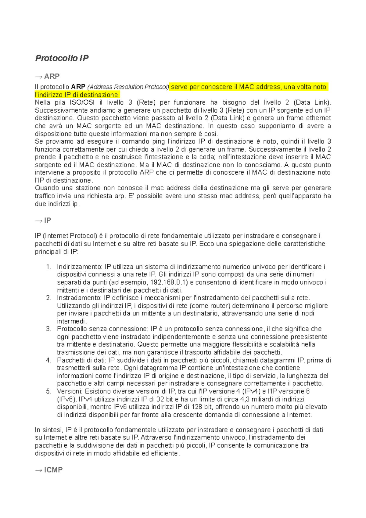 Protocollo IP e MPLS - Appunti su protocolli IP e MPLS - Protocollo IP ...