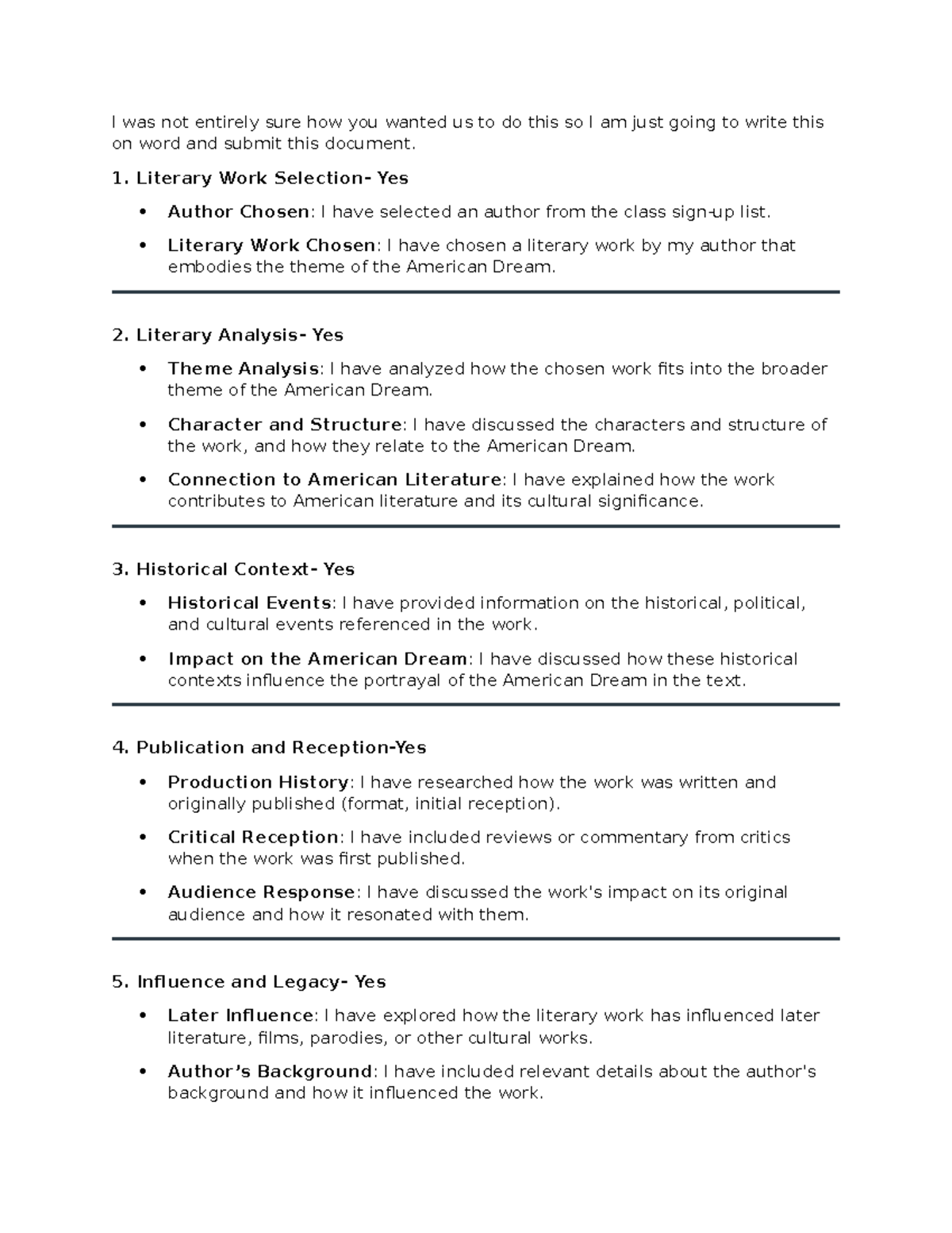 Author presentation checklist - I was not entirely sure how you wanted ...