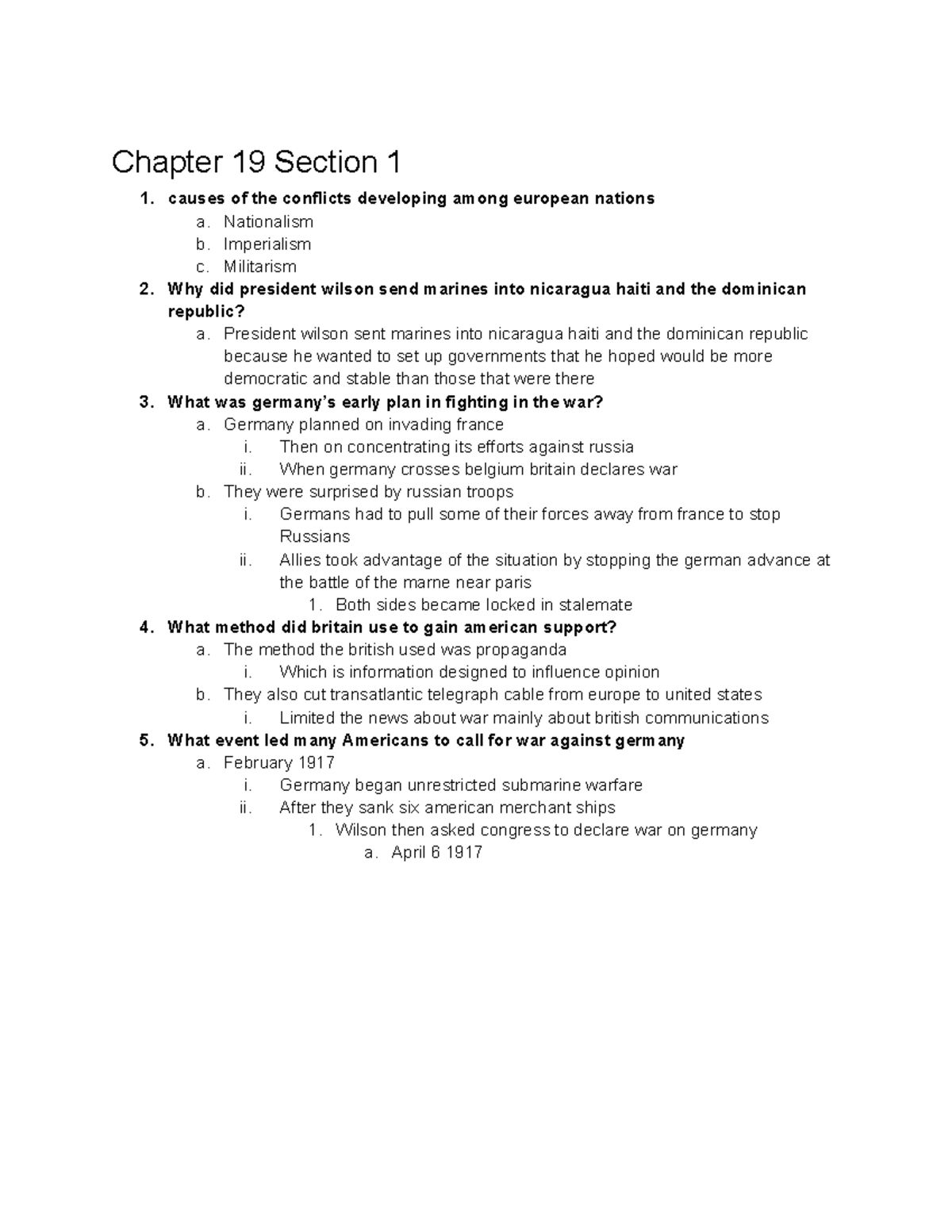 Chapter 19 Section 1 - Summary of the history of america - Chapter 19 ...
