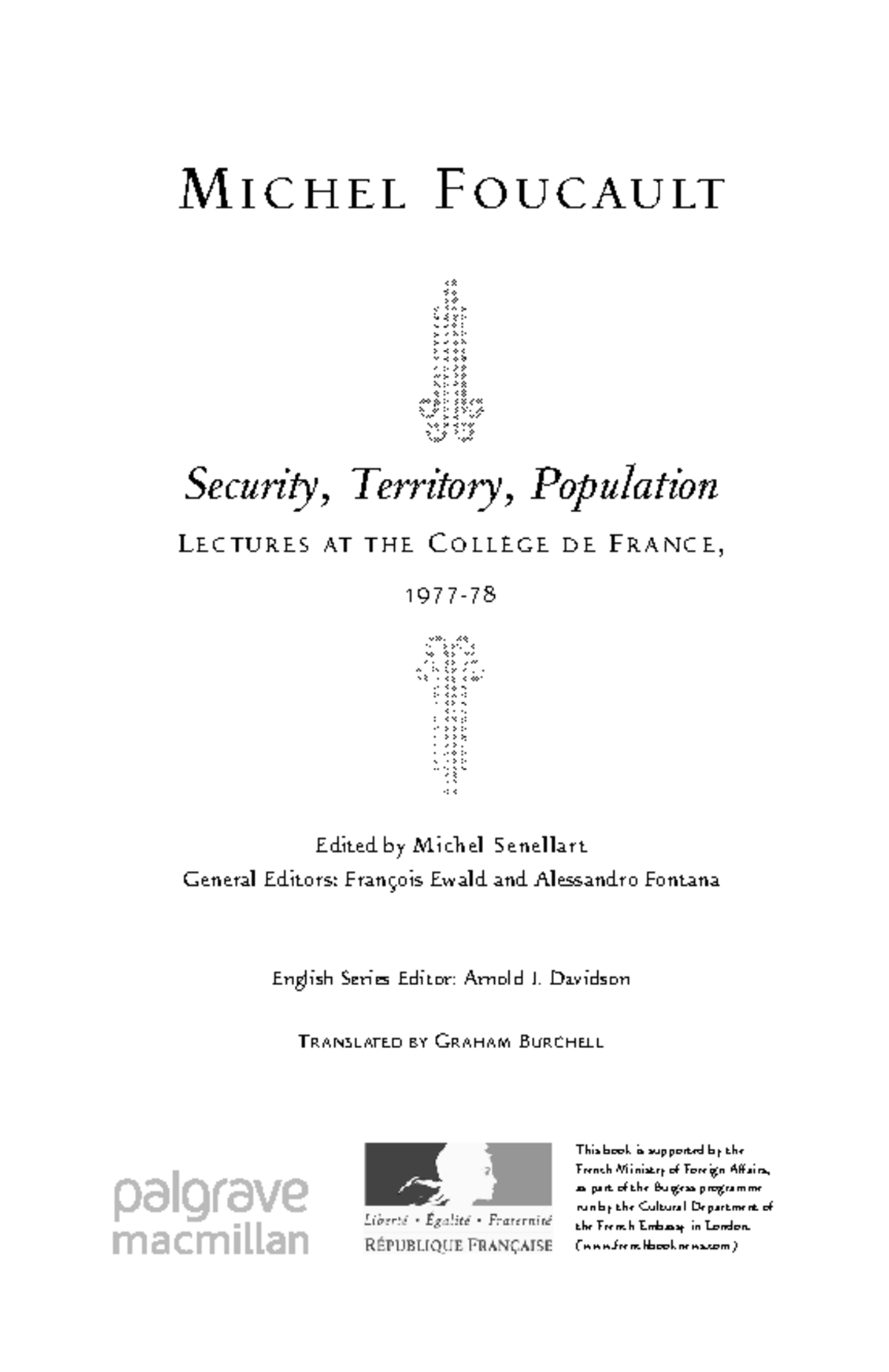 Governmentality Foucault Michael Di Gregorio | McMaster University ...
