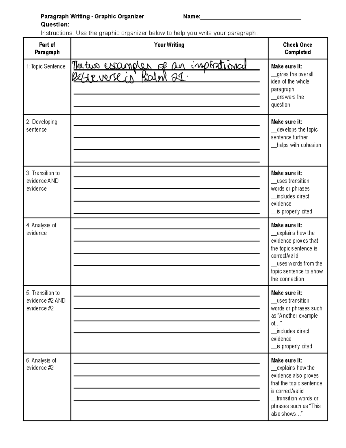 “Graphic Organizer Paragraph Structure” - Paragraph Writing - Graphic ...