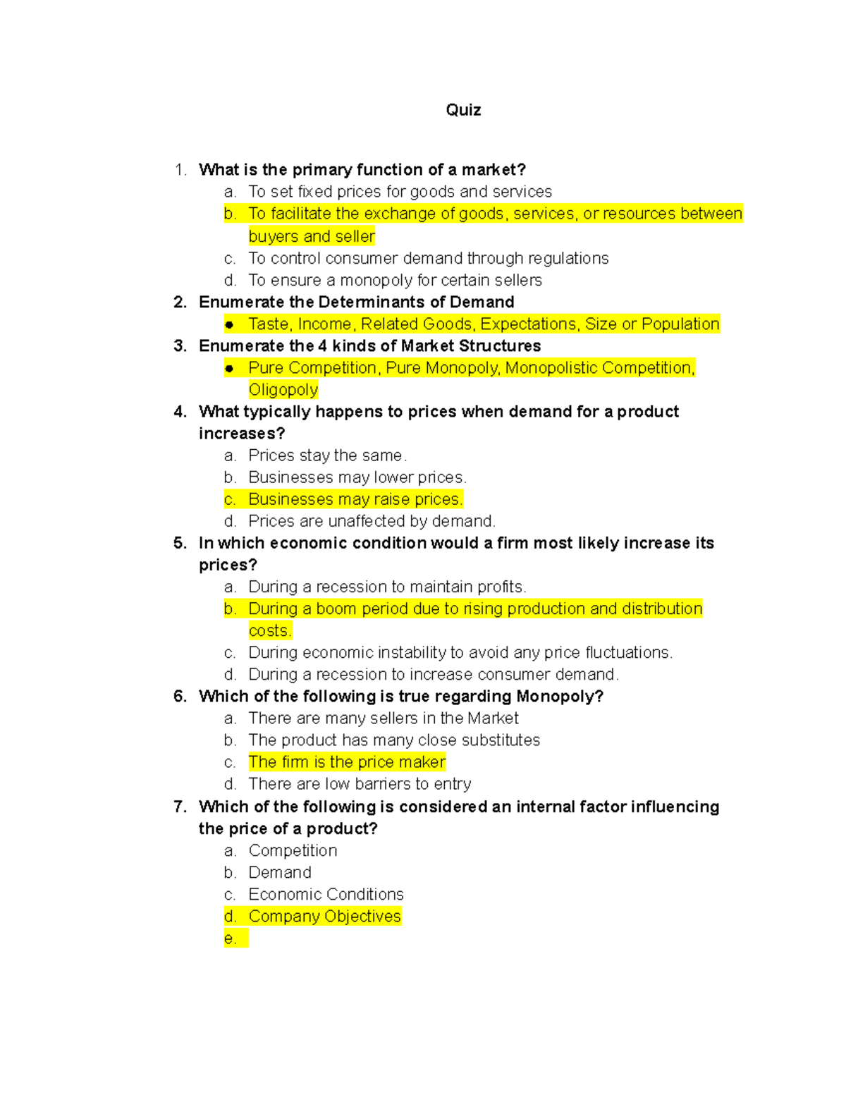 Quiz on Economic systems for Performance Management System - Quiz What ...