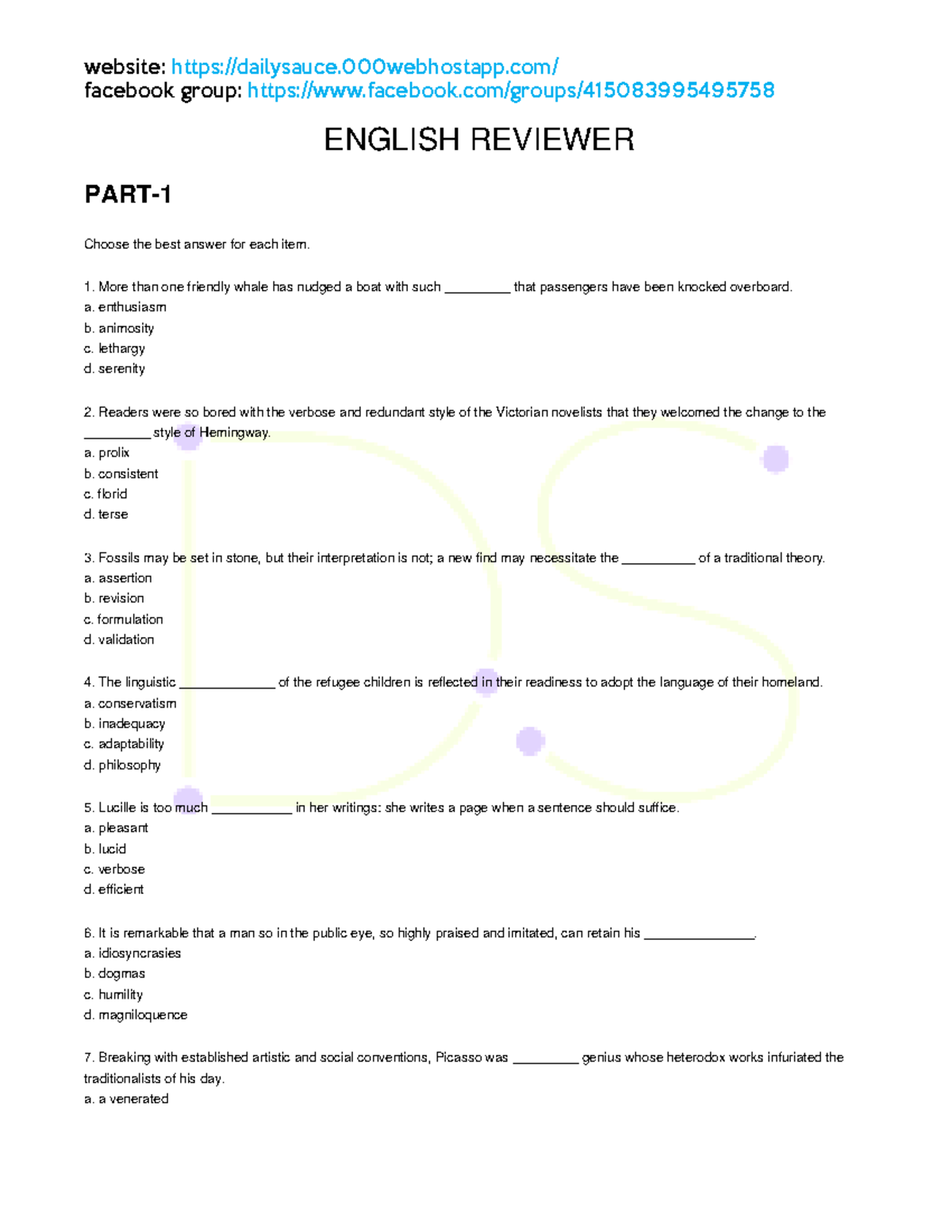 English Reviewer - facebook group: facebook/groups/ ENGLISH REVIEWER ...