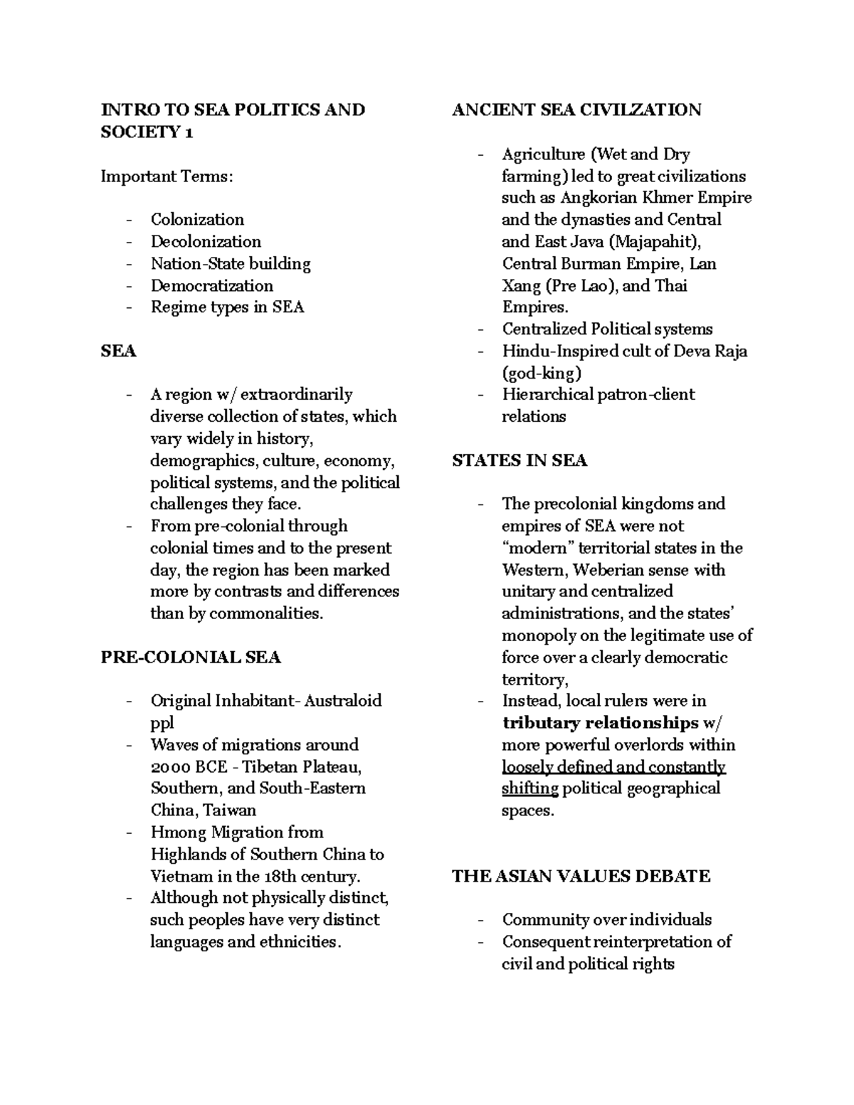 Aseast Module 3 - Summary of important details in ASEAN studies - INTRO ...